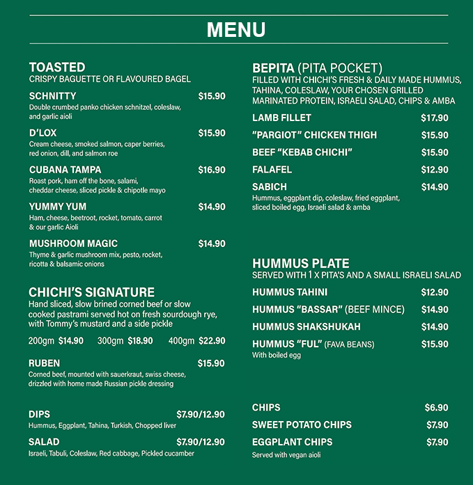 Chichis Place - Sandwich Bar Melbourne